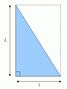 Aire et surface d'un triangle rectangle